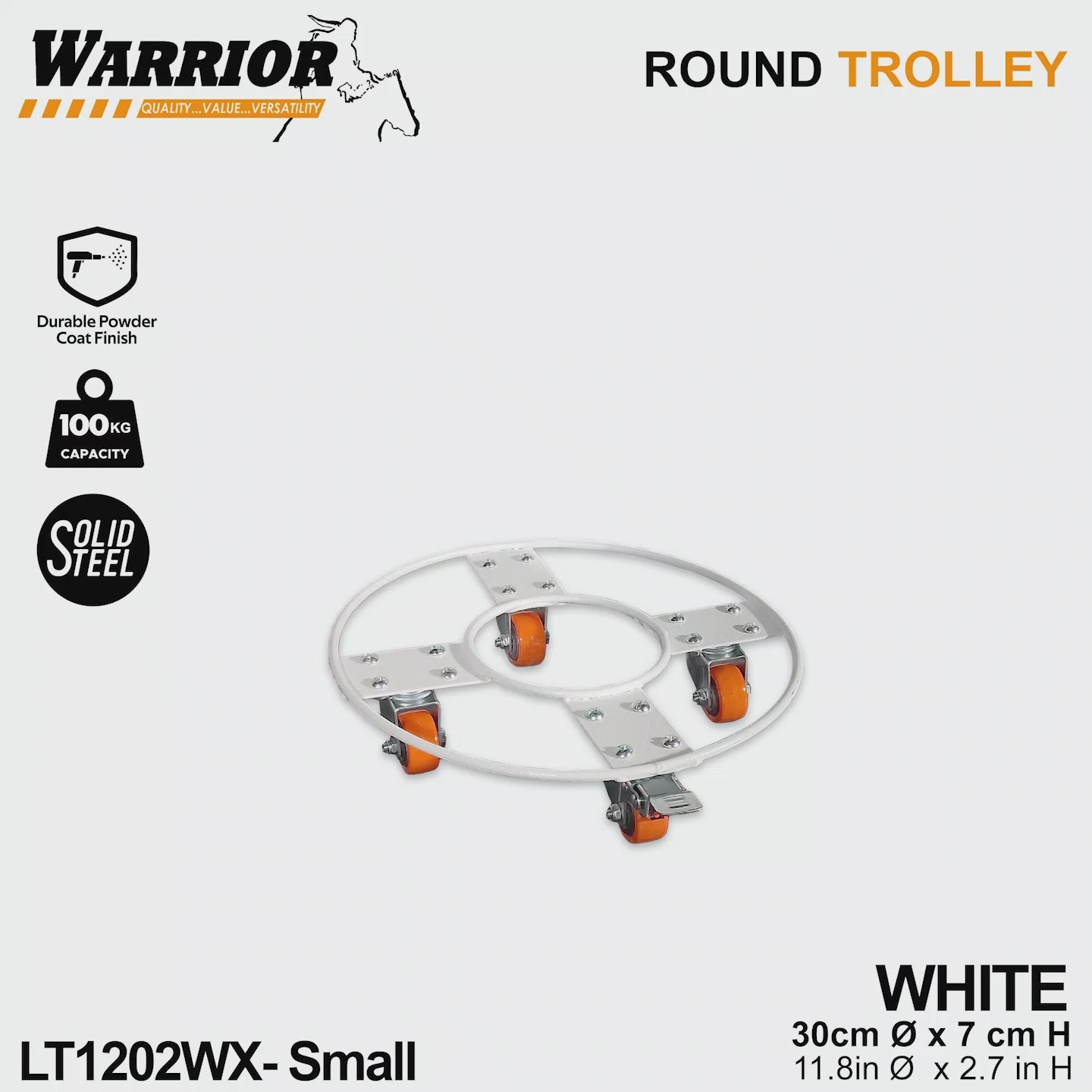 Warrior Heavy-Duty Indoor Circular Trolley for Water Dispensers, LPG ...